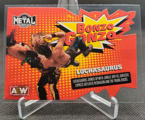 2022 Skybox AEW Metal Universe Bonzo Gonzo #BG-29 Luchasaurus wrestling ...
