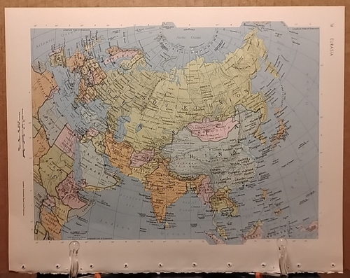 1966 Vintage EURASIA Authentic Old MCM Atlas Map - Rand McNally World ...