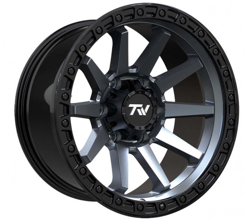 17" TW Wheels Rims T21 Off Road Matte Black Gunmetal 6 lugs Trucks Set ...