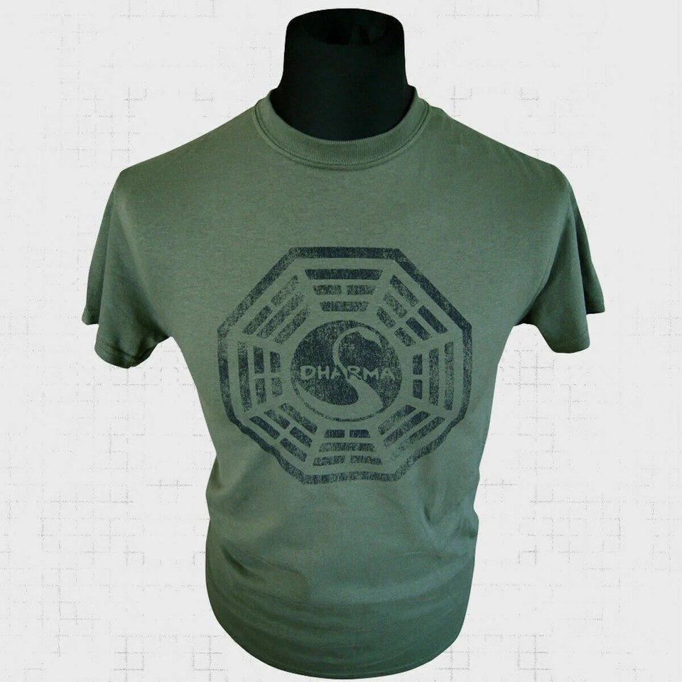 Dharma Initiative T Shirt Retro TV Sci Fi Lost Classic Green | eBay UK