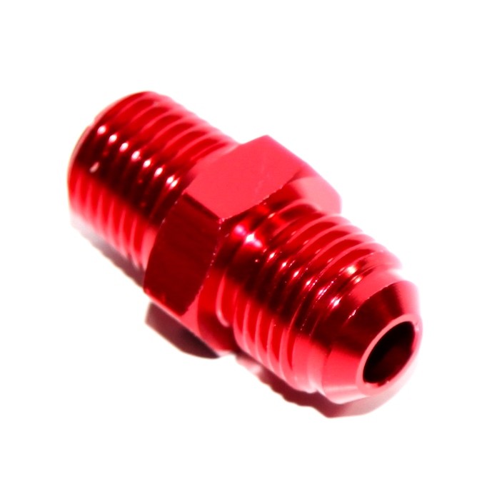 6AN AN-6 TO 1/4NPT Male Thread Aluminum Anodized Fitting Adapter RED | eBay