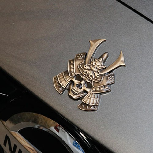 Hannya Samurai Car Emblem Japanese Sticker 3D Metal Emblem Motorcycle ...