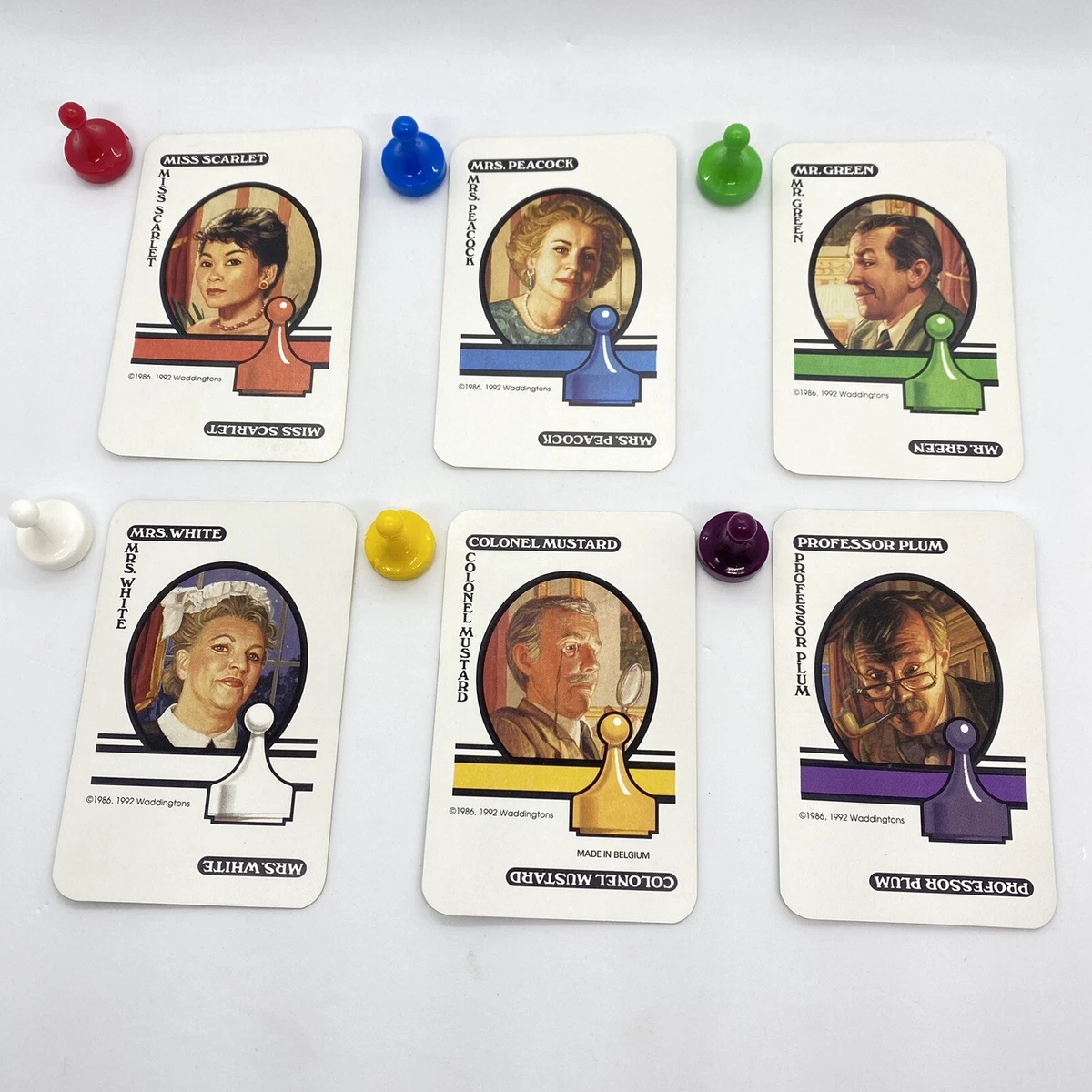 Clue Suspect Cards