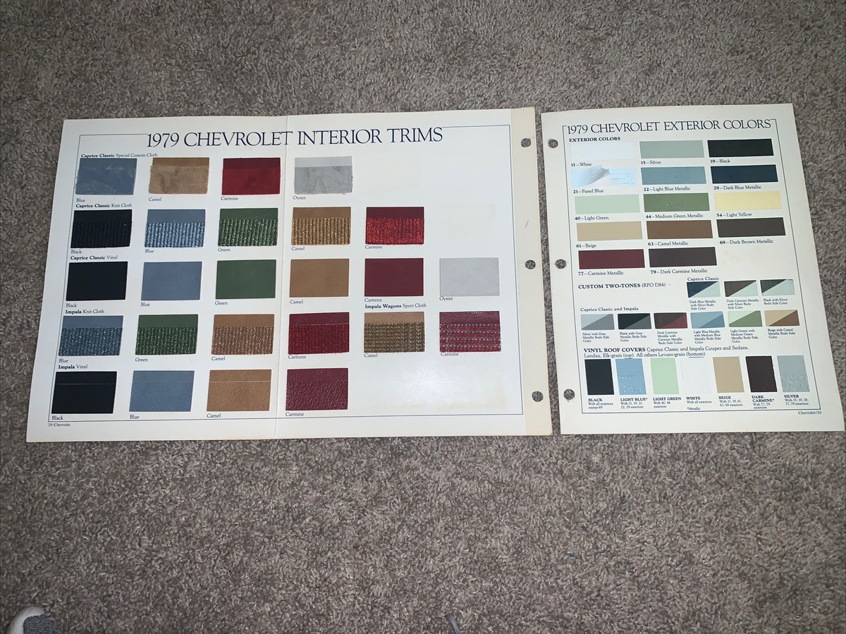 Chevrolet Interior Color Codes