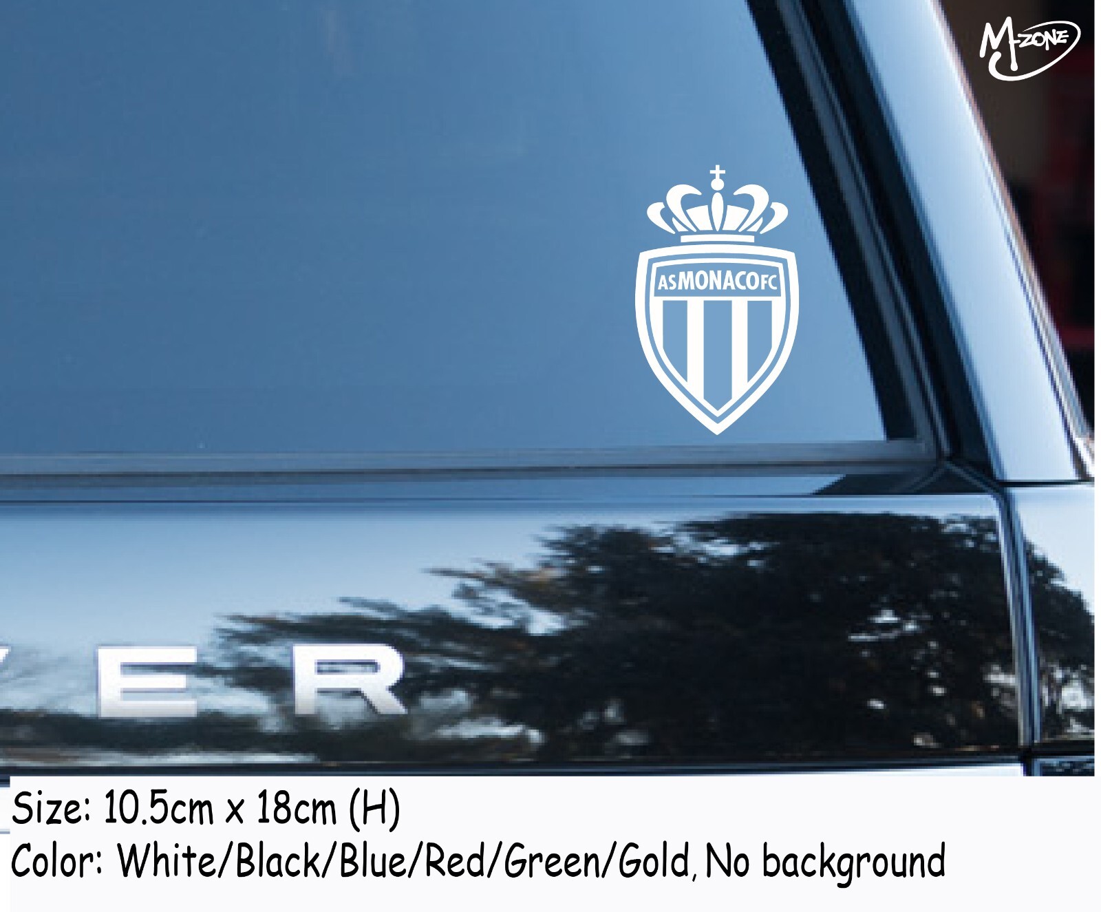 As Monaco Sticker Decal- Reflective/Metallic Color Car Stickers France ...