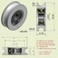 Delrin Acetal Pulley Wheel with U-groove Guiding Rail Choose Diameter ...