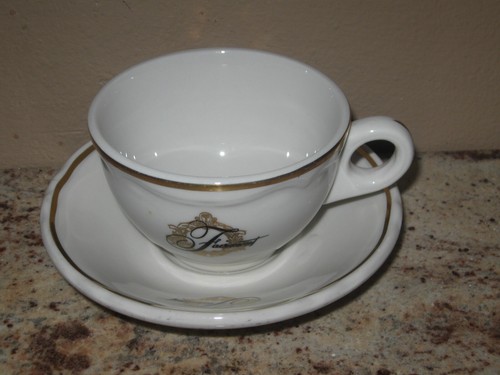 Vintage FAIRMONT HOTEL RESTAURANT- CUP & SAUSER- Gold Rim- SHENANGO ...