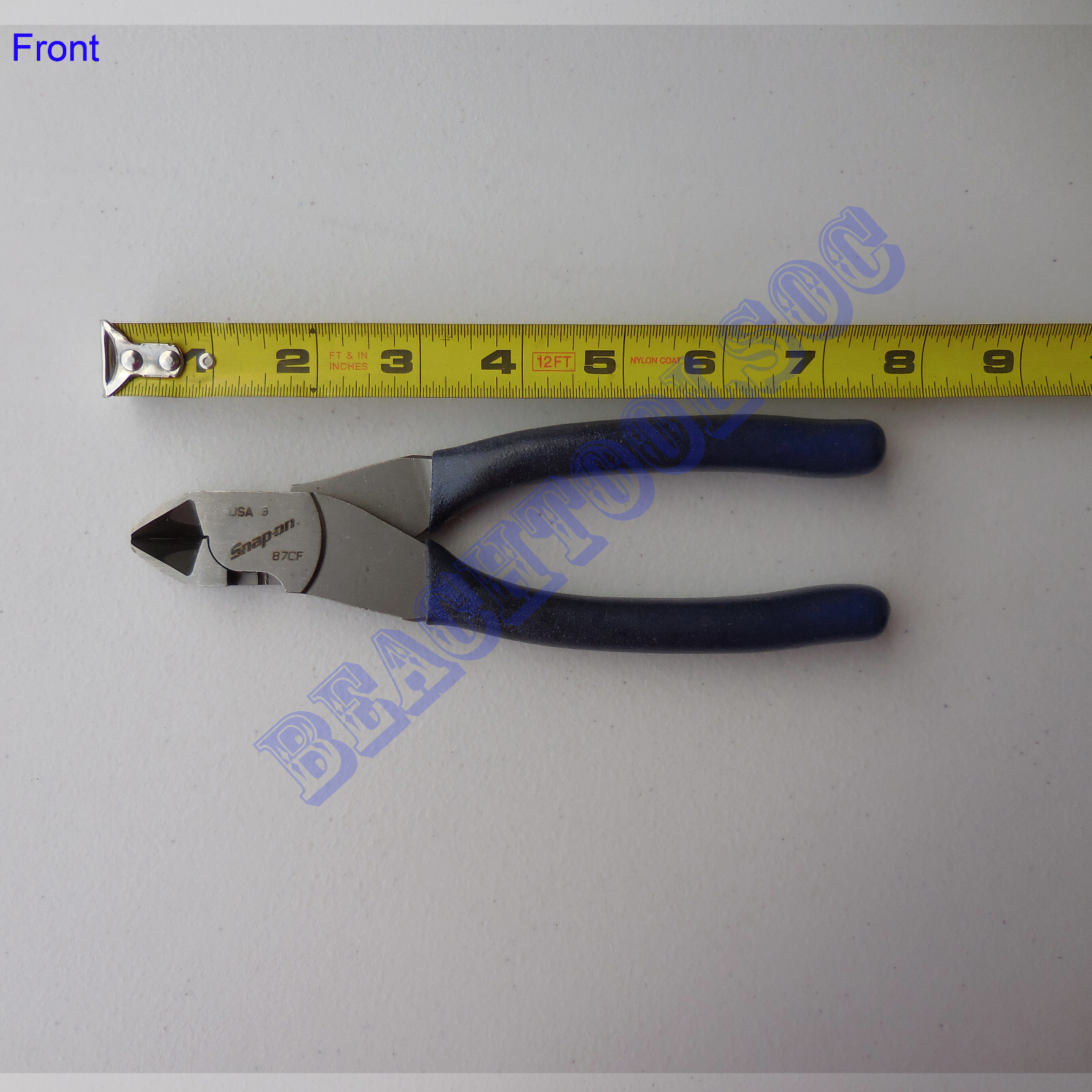 New Snap On Blue Handle Vinyl Soft Grip Diagonal Cutter Pliers 87CF 7 1 ...