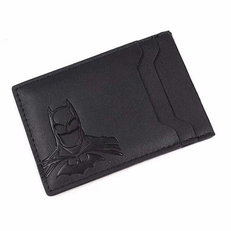 Bat ID Wallet for Men Leather Slim Card Holder Case Cover with Cutout ...