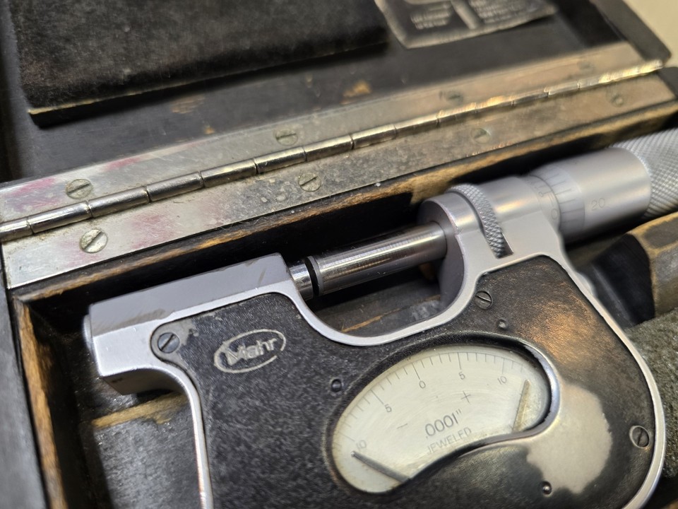Geo Scherr Co. Carl Mahr Screw Gauge Micrometer, 1/10000" Scale, Made ...