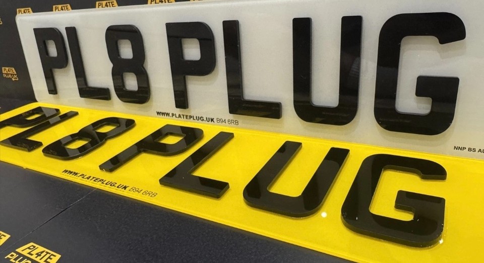 Premium Number Plates Black Acrylic MOT Legal 100% Road Registration 2D ...