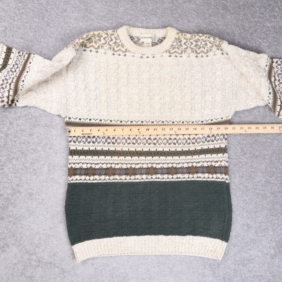Vintage Fieldmaster Cotton Medium Multicolor Long Sleeve Knit Sweater ...