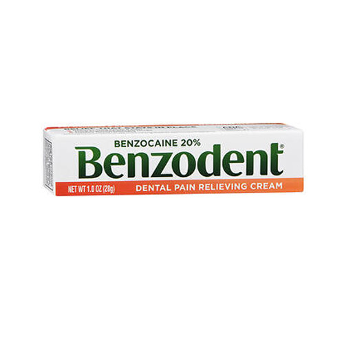 Dental Pain Relieving Benzocaine 20% Cream Maximum Strength 1 Oz By ...