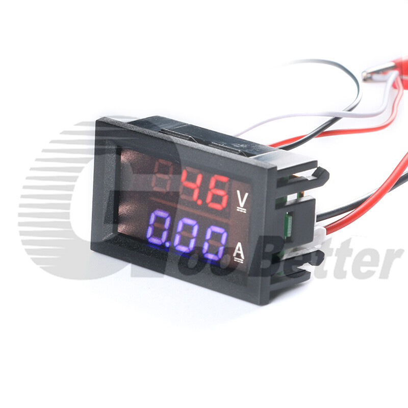 5-Wire DC Voltmeter Ammeter Panel Mount Amp Meter Red-Green Red-Blue ...