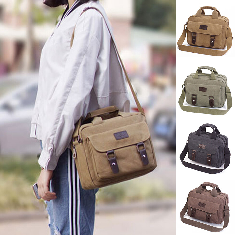 Men Large Capacity Messenger Bags Casual Travel Multi Pockets Shoulder ...