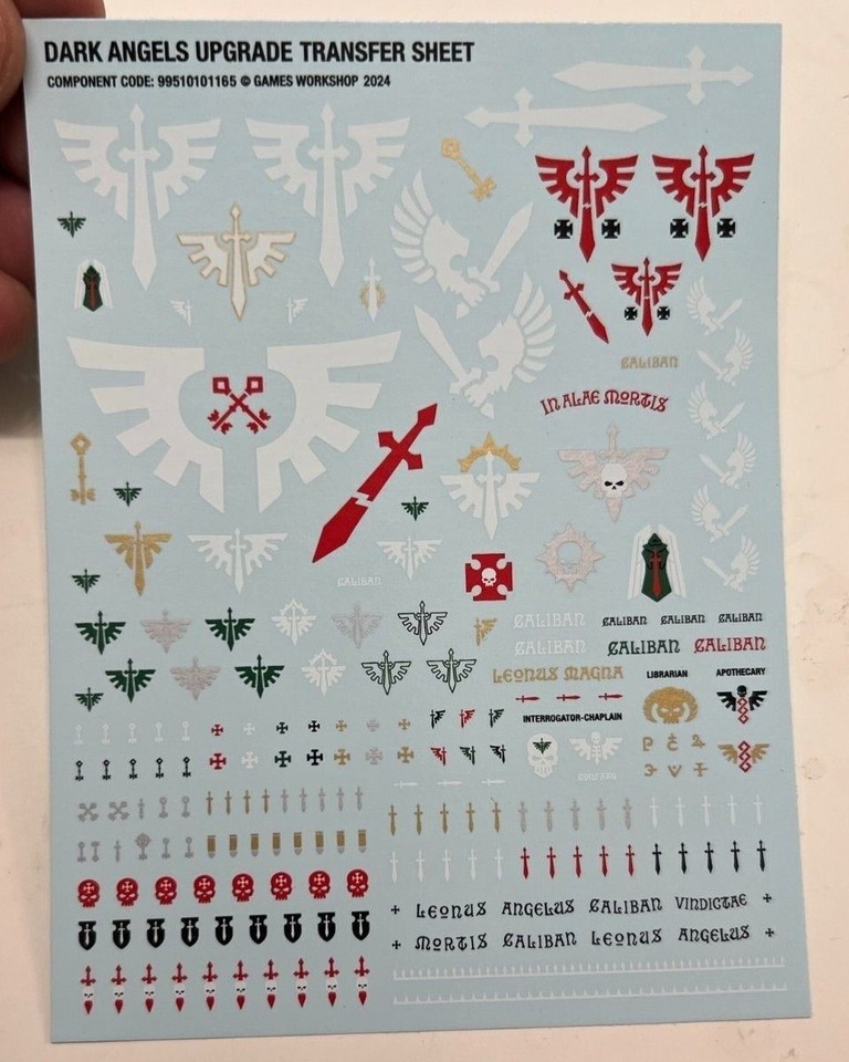 Warhammer Transfers Transfers Sheet Cards *Multi Listing* Games ...
