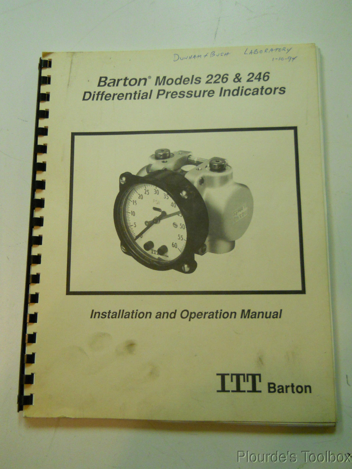 Lot of (5) Used ITT Barton Models 227, 227A, 226/246 Pressure Gauge ...