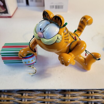 Vintage Enesco Garfield Light-Up Holiday Stocking Hanger 1978 Tested ...