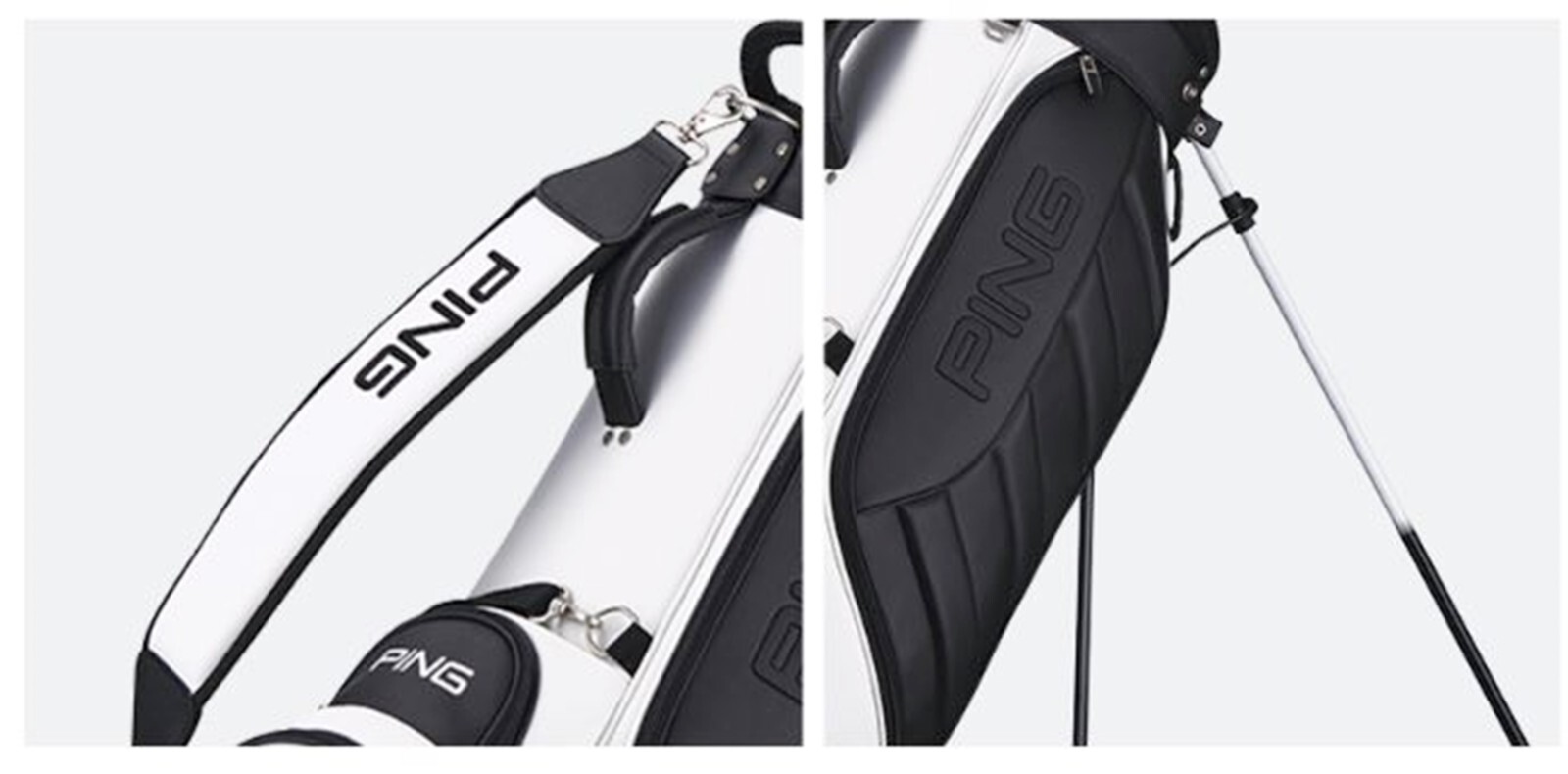 Ping 2023 STAND T20 Men's Golf Stand Bag 9inch 4Way 3.6kg PU/PE - White ...