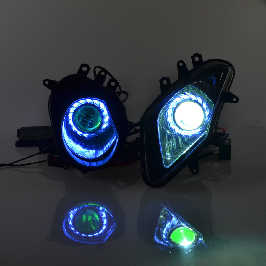 Green Demon Blue Angel Halo Eye Headlight Assembly HID for BMW S1000RR ...