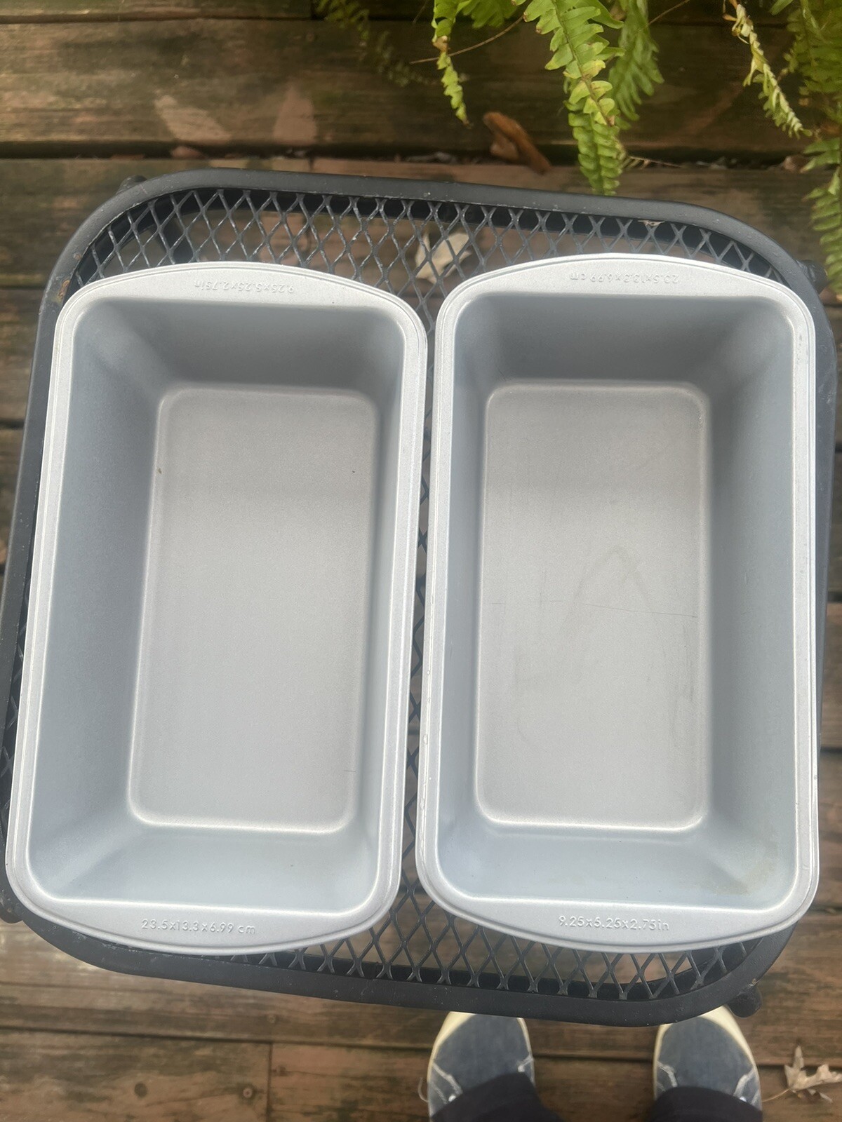 Set of 2 Vtg Small Metal Living Quarters Loaf Pan Meatloaf Poundcake ...