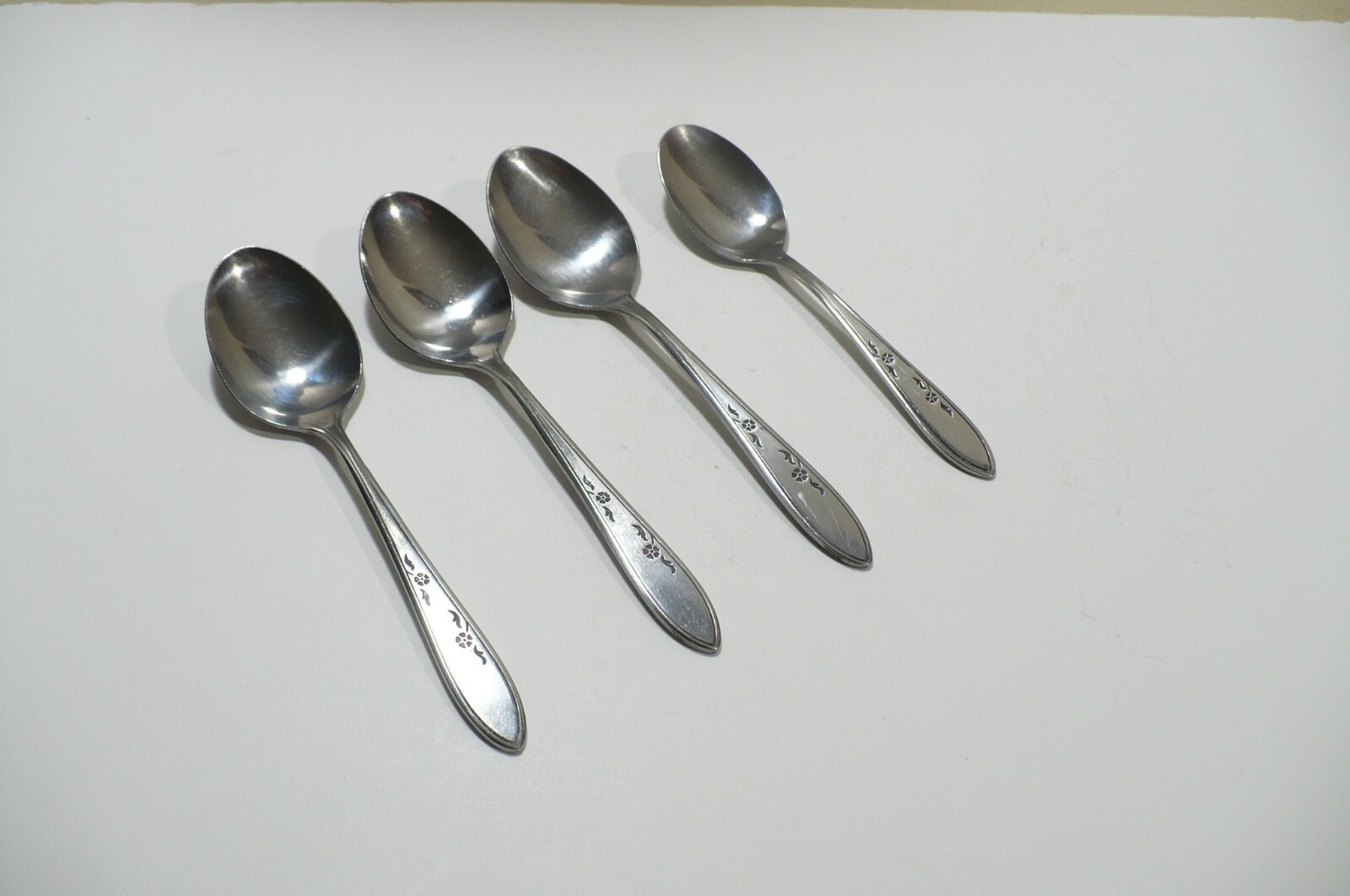 Imperial (3) Soup Spoons & (1) Teaspoon FLOWER DANCE w/ Satin Handle ...