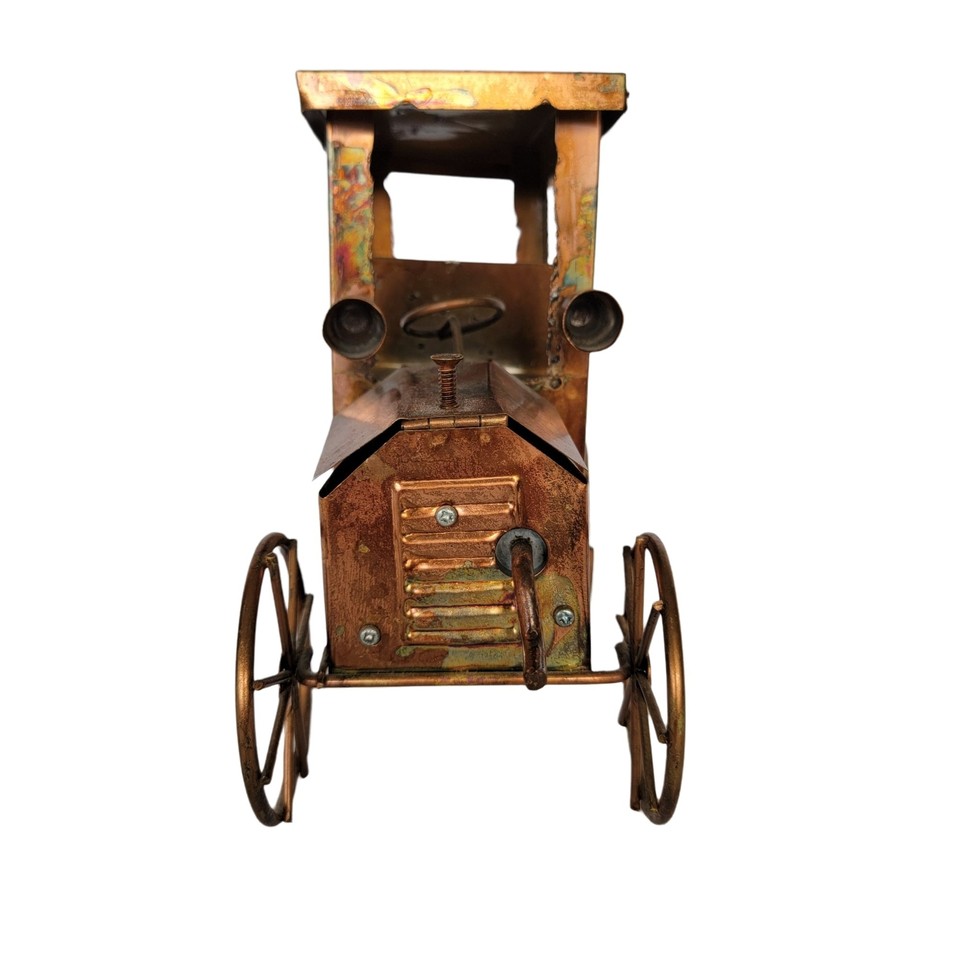 Vintage Brass Copper Model T Style Car Music Box Collectible Home Decor ...