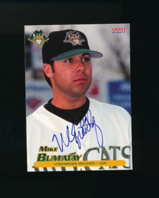 2001 Choice Lynchburg Hillcats Mike Bumatay signed auto autograph tough ...