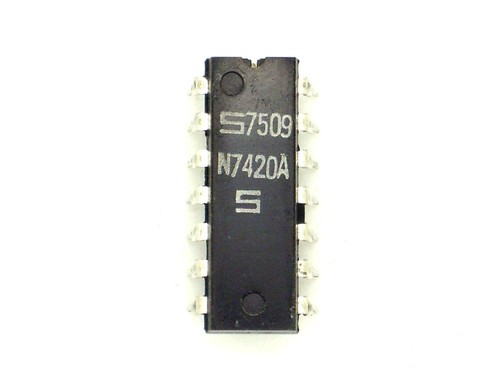1x IC N7420A (SN7420A,SN 7420 A,N 7420,7420A,DUAL 4-INPUT POSITIVE-NAND ...