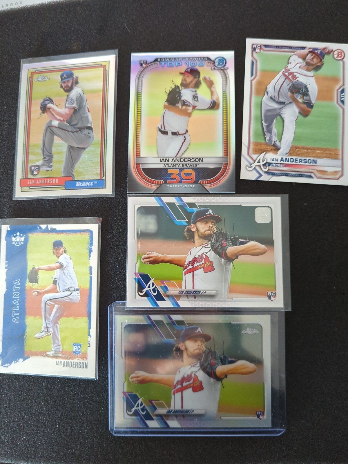 Ian Anderson 6 Rookie Card Lot - Atlanta Braves - Topps chrome, series ...