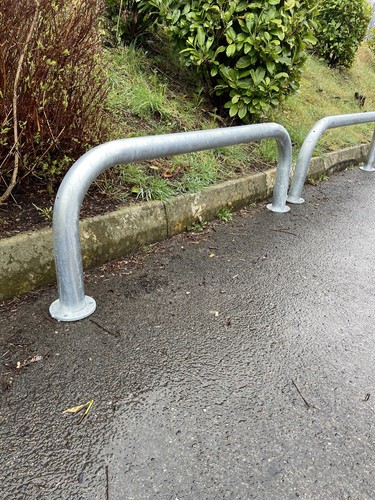 Hooped Barrier, car park perimeter barrier, galvanised base fix. | eBay UK