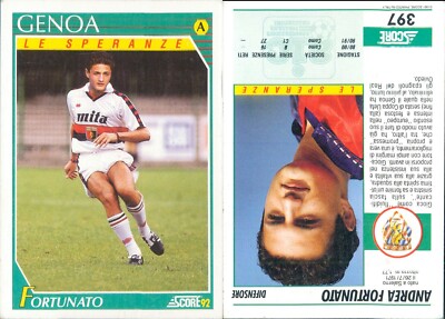 SCORE 92 FUSSBALL TRADING CARD Jahr 1992 -GENUA, FORTUNATO-N.397 | eBay