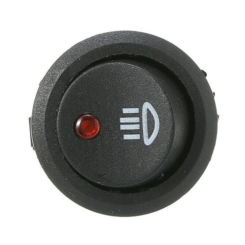 23mm On-Off Rocker Switch Round 12V Red Led Fog Light Lamp Symbol Car ...