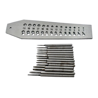 14 Tap & die set no 0.7mm to 2mm taps and dies watch mini micro repair ...