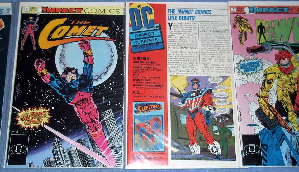 6 DC #1 IMPACT from '91~FLY, BLACK HOOD, WEB, COMET, JAGUAR, & LEGEND ...