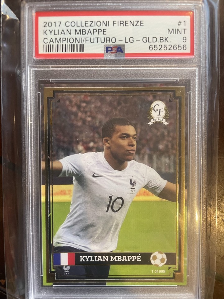 $ PSA 9 Kylian Mbappe 2017 Campioni Futuro 1/999, #1 Rookie Card Large ...