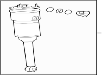 48090-50164 Toyota Cylinder assy, pneumatic, rear lh w/shock absorber ...