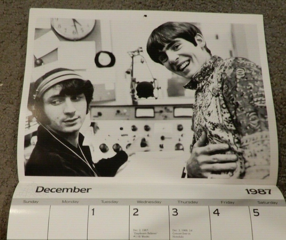 HENRY DILTZ~The Monkees 1987 PHOTO calendar~Davy Jones,Mike Nesmith ...