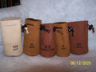 CUSTOM MADE LEATHER MUZZLELOADER AMMO BAG | eBay