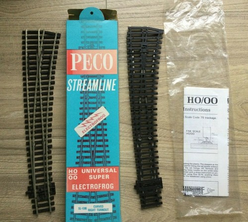 Peco 00 Boxed-Unboxed Streamline Code 100 Electrofrog Points - Choose ...