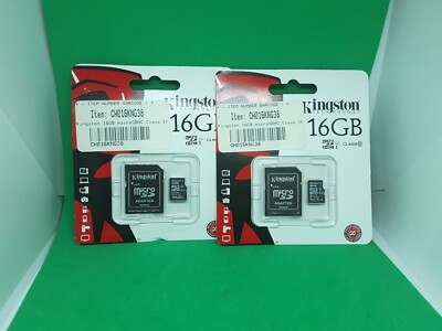 Kingston SanDisk SDC10/16GB 16GB, Class 10 10MB/s microSDHC W. Adapter ...