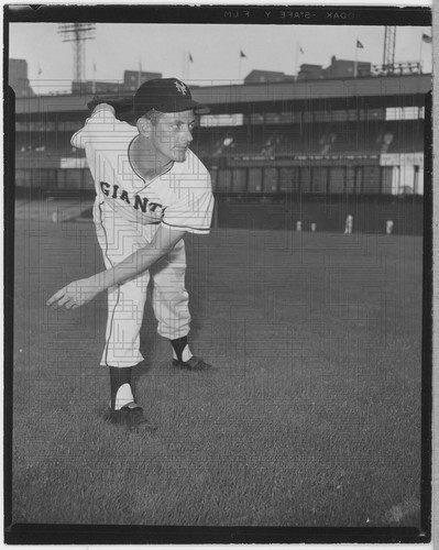 Joe Margoneri - c. 1956-57 New York Giants - 4"x5" original contact ...