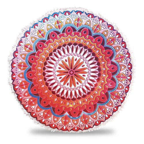 60” Towel Float – Large Round Inflatable Pool Raft with Plush Towel Top ...