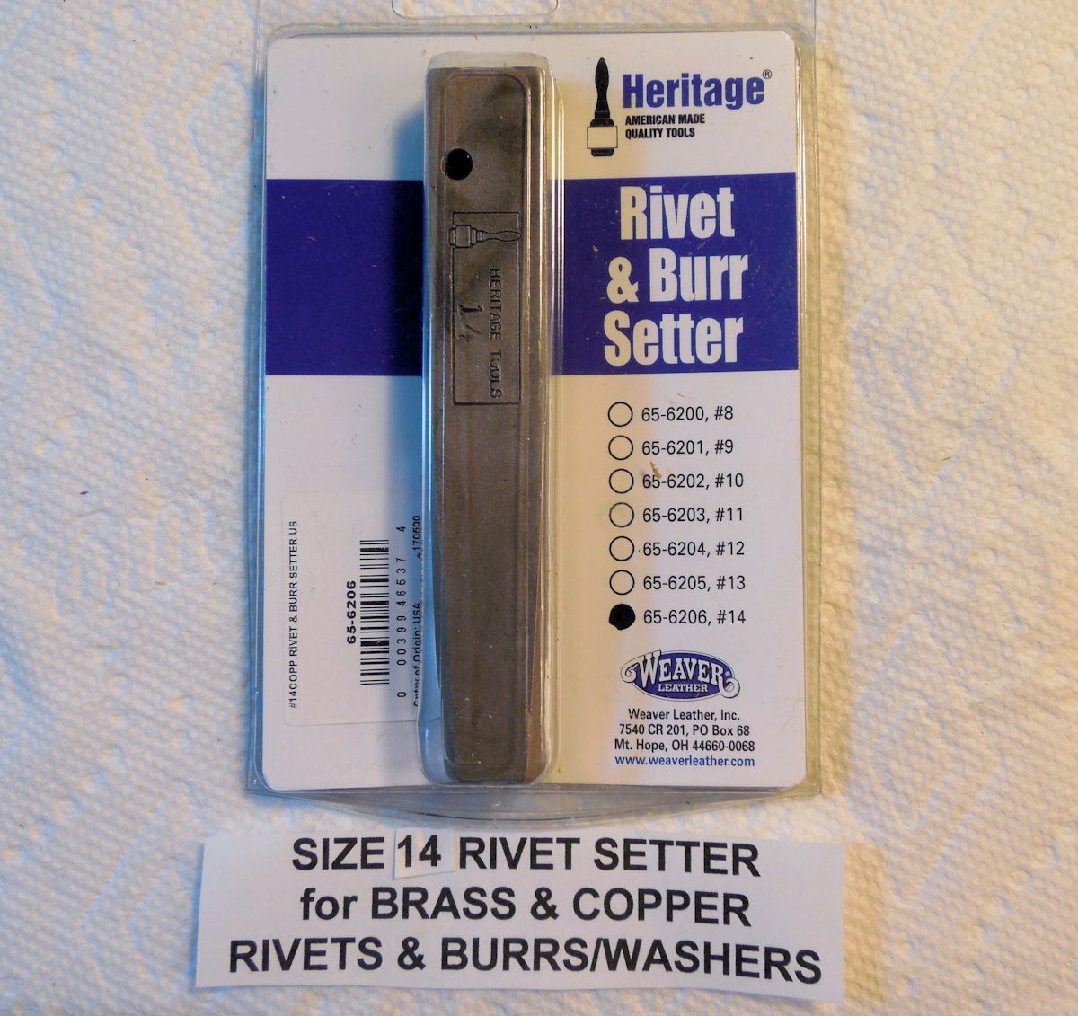 #14 Rivet & Burr Setter, Heritage Brand U.S.A, for COPPER or BRASS | eBay