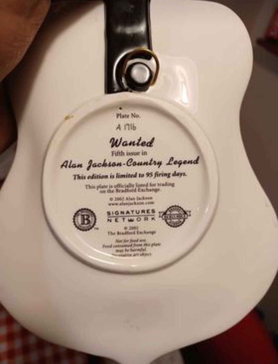 SET OF Alan Jackson porcelain guitar collector plates | eBay
