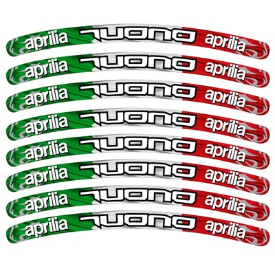 Aprilia TUONO Italian flag wheel rim graphics 12 pieces | eBay UK