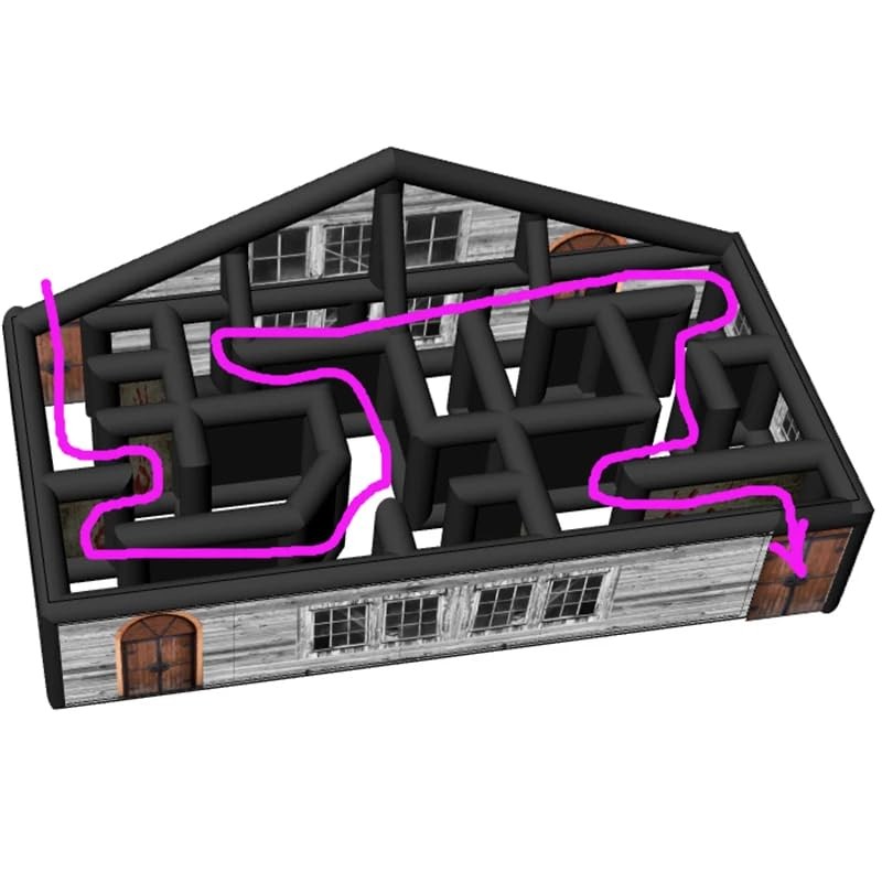 Outdoor Funny Inflatable Halloween Maze Haunted House Labyrinth Maze ...