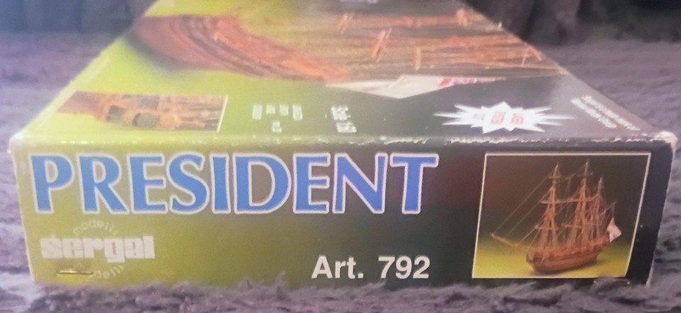 Sergal English Frigate President 1:60 Wooden Ship Model Kit **Brand New ...