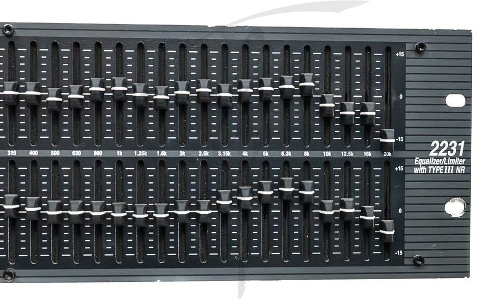 DBX 2231 31 Band Stereo Graphic Equalizer/Limiter Type III™ Noise ...