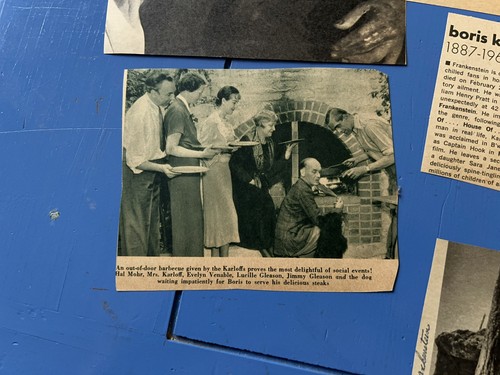 Vintage 1960s Boris Karloff, Frankenstein Newspaper Clippings | eBay